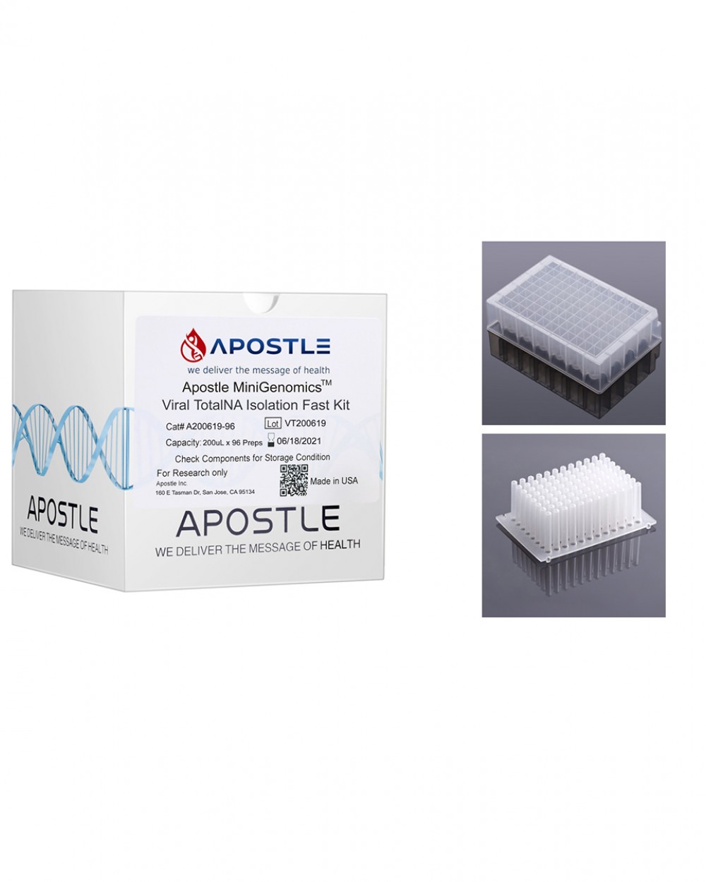 Apostle MiniGenomics Viral Total NA Isolation Kit, with Plates & Tip ...